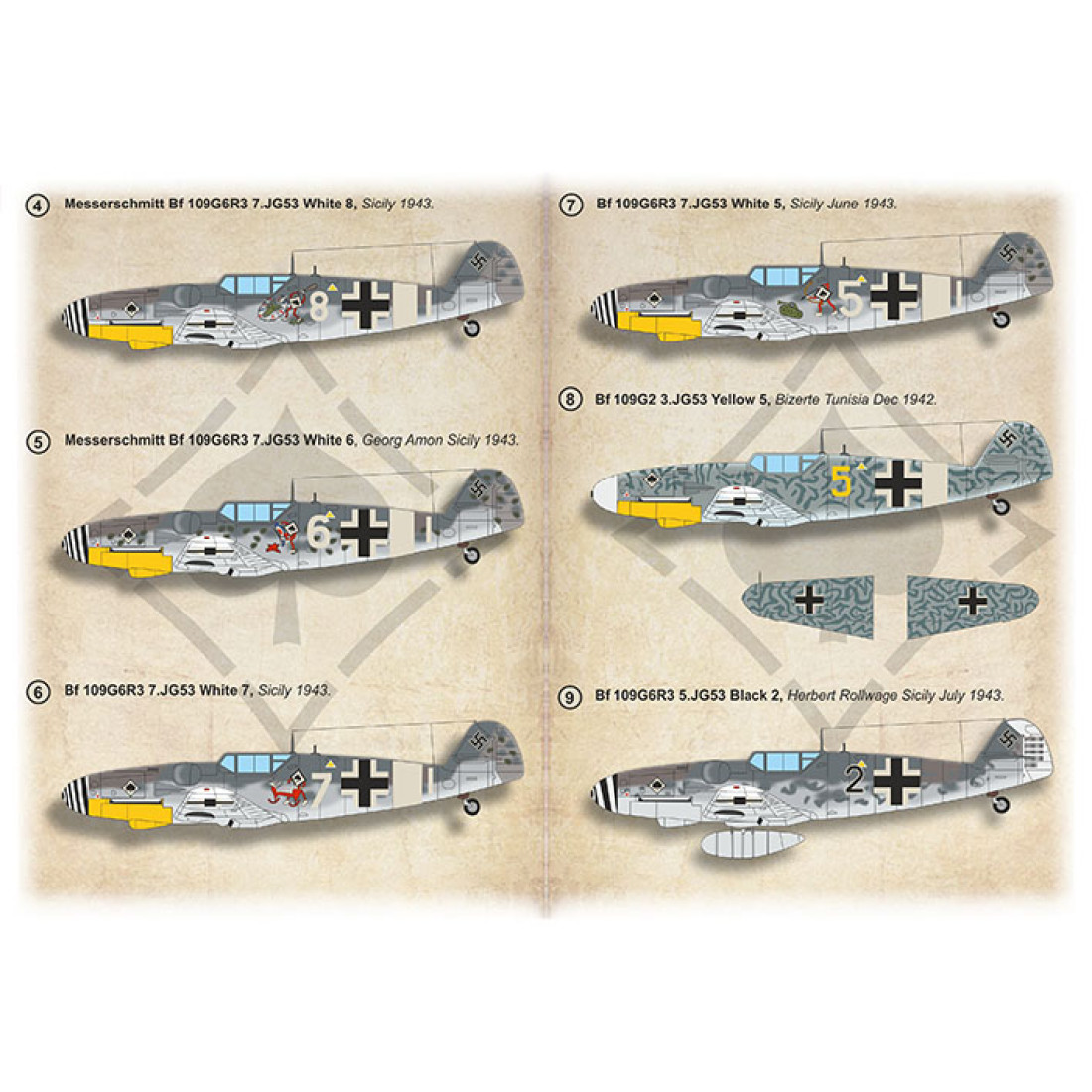 Bf 109G-6 JG.53 Decals 72-534 Scale 1/72