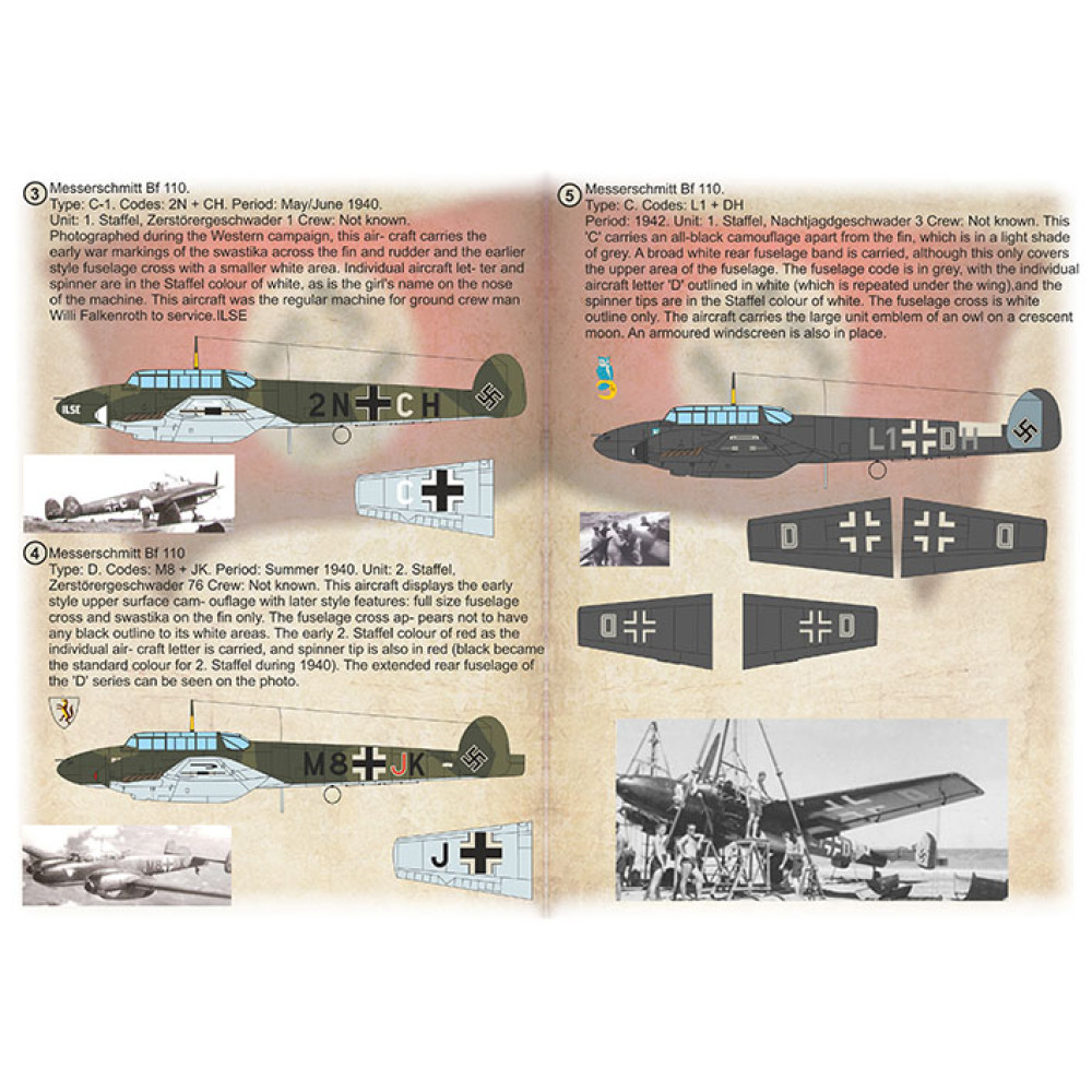 Messerschmitt Bf 110 Part 2 1/72 72-539| Print Scale Decals