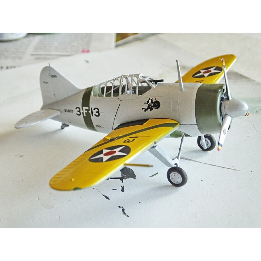 Brewster F2A Buffalo Model Planes: Sgt. Williams, Lt. Thatch, 805 NAS, 2Lt. Nissinen, 2Lt. Kunz ...