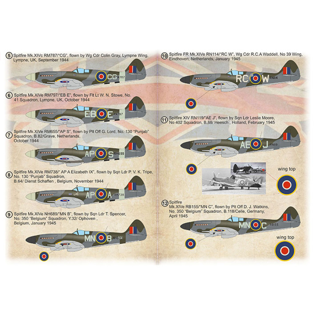 Supermarine Spitfire Mk.XIV High-Back 1/72 Decals | 72-517
