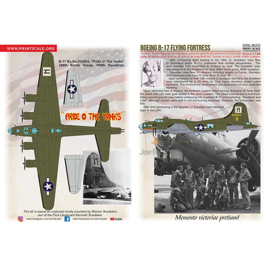 Buy Boeing B-17 Flying Fortress / 48-272 / Scale 1:48