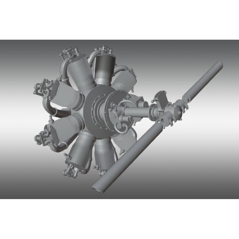 Le Rhône 9C Aircraft Engine 1/48 | Print Scale