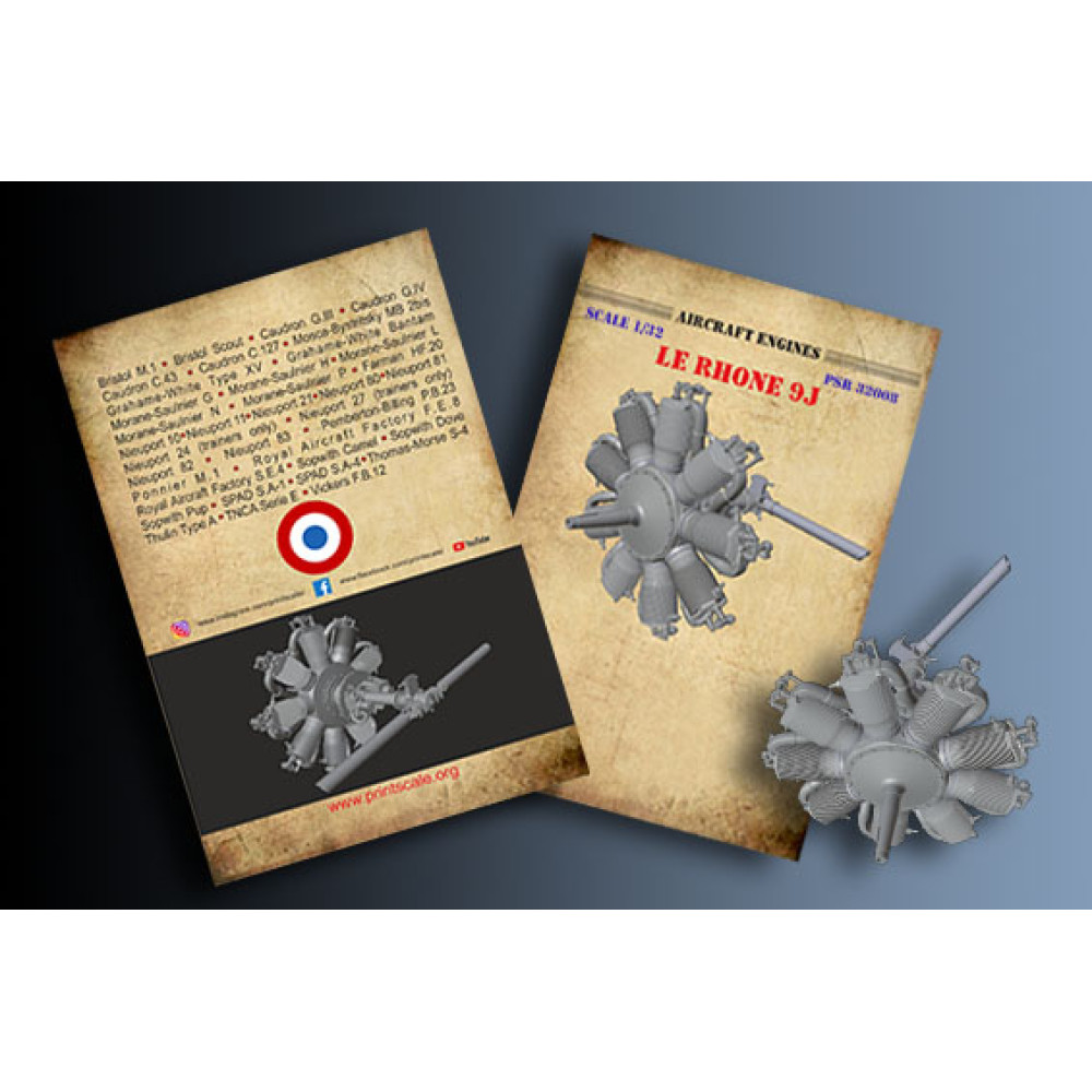 Shop Le Rhone 9j Psr32008 Scale 1-32 Model Kit at Printscale.org