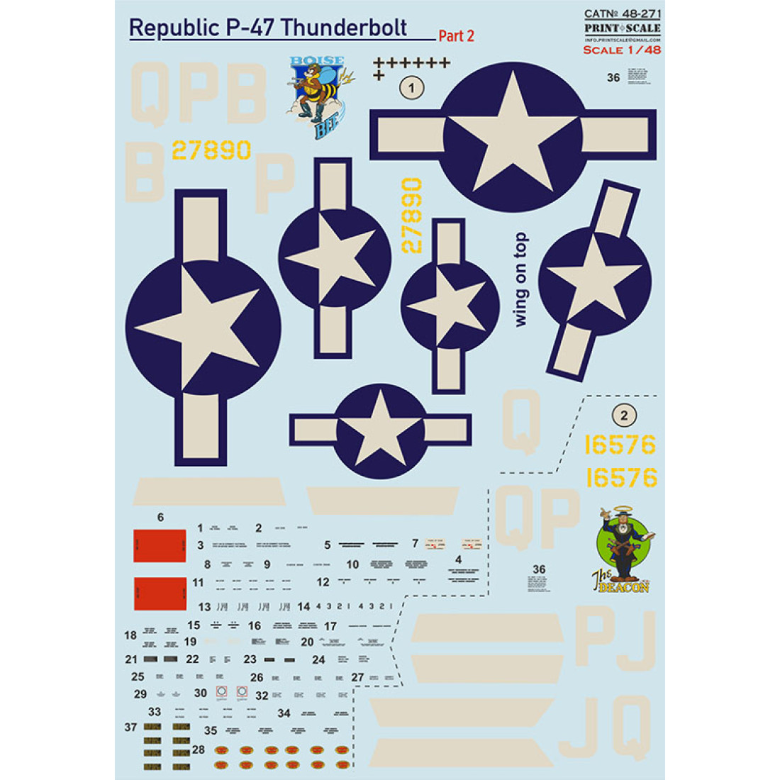 Buy Republic P-47 Thunderbolt Part 2 / 48-271 / Scale 1:48