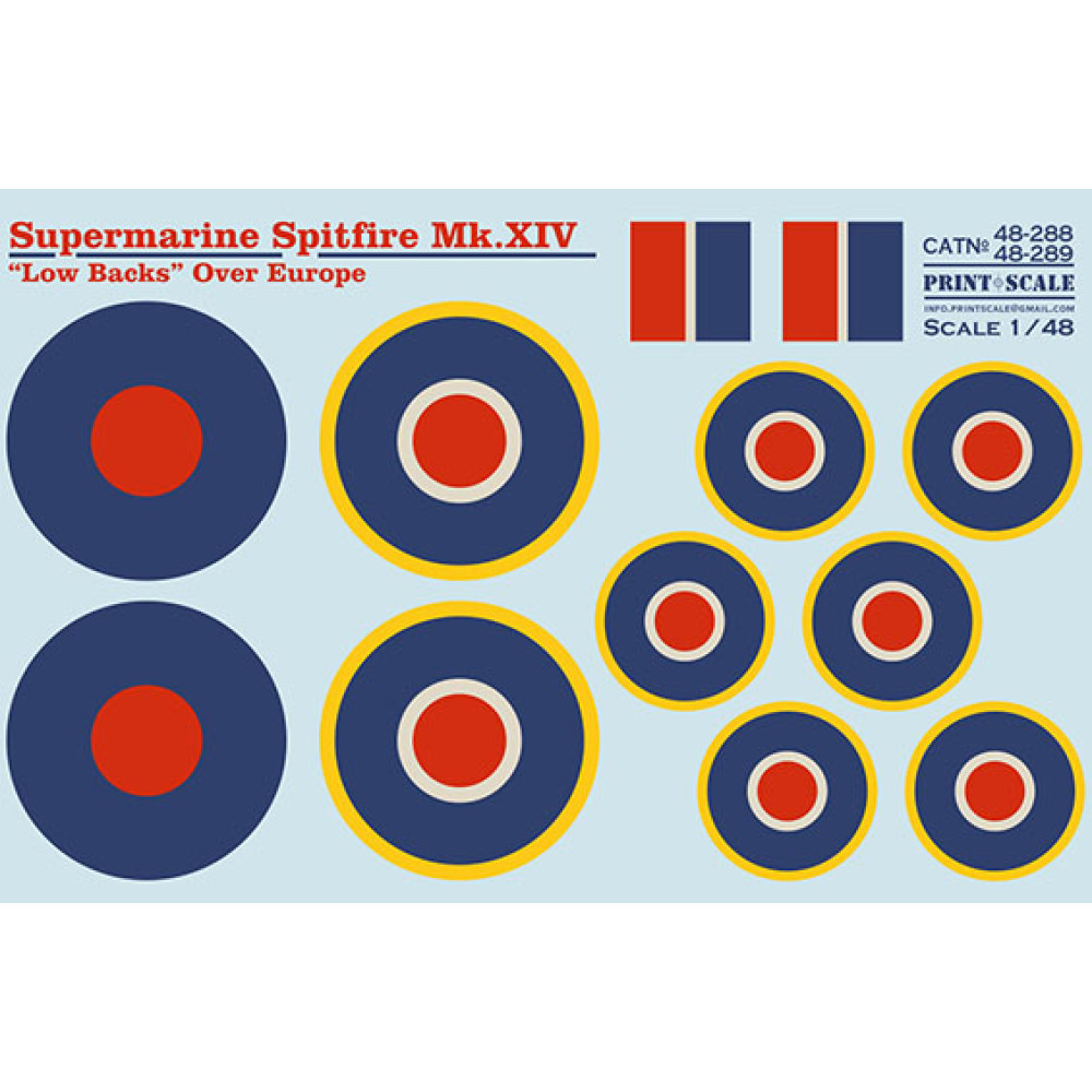 Supermarine Spitfire Mk.IV Low Backs 1:48 Scale | WWII Model Kits | Set ...