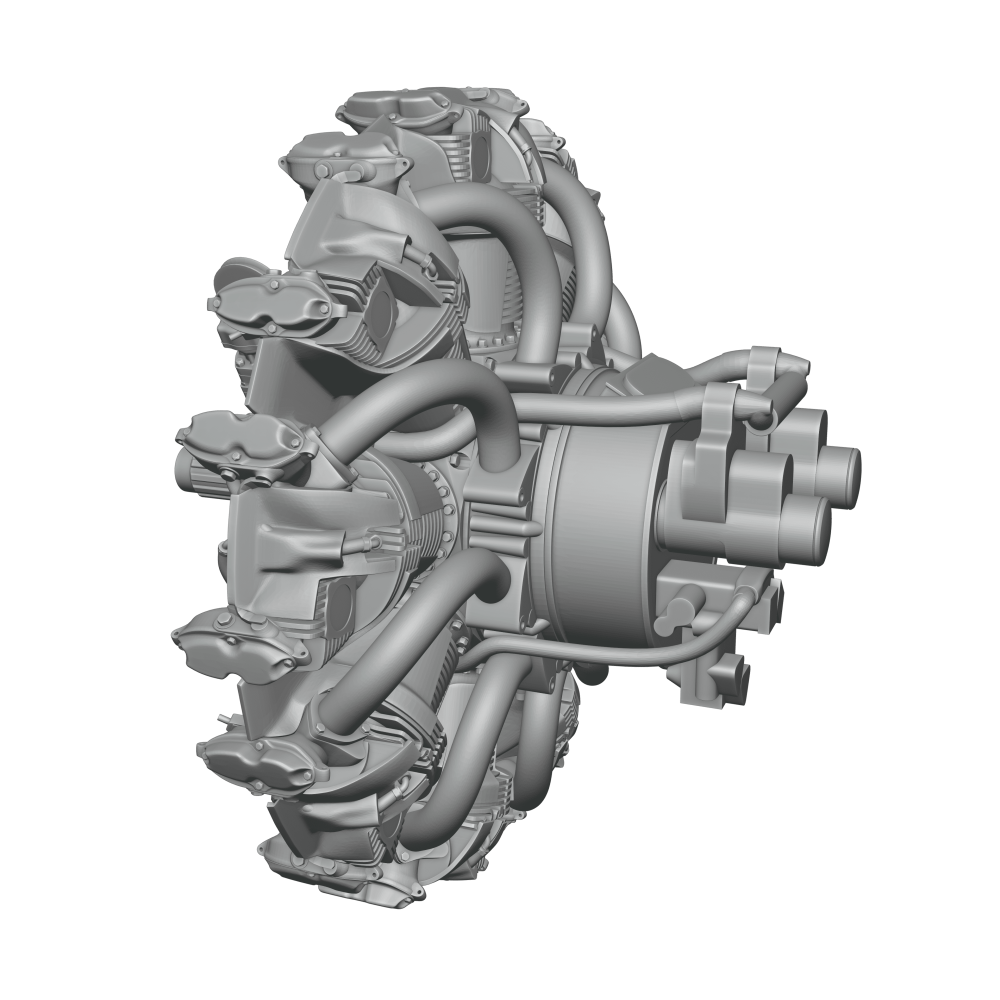 Printscale Wright R-1820 Cyclone Complete Set 2-Piece Psr72014 Scale 1: ...