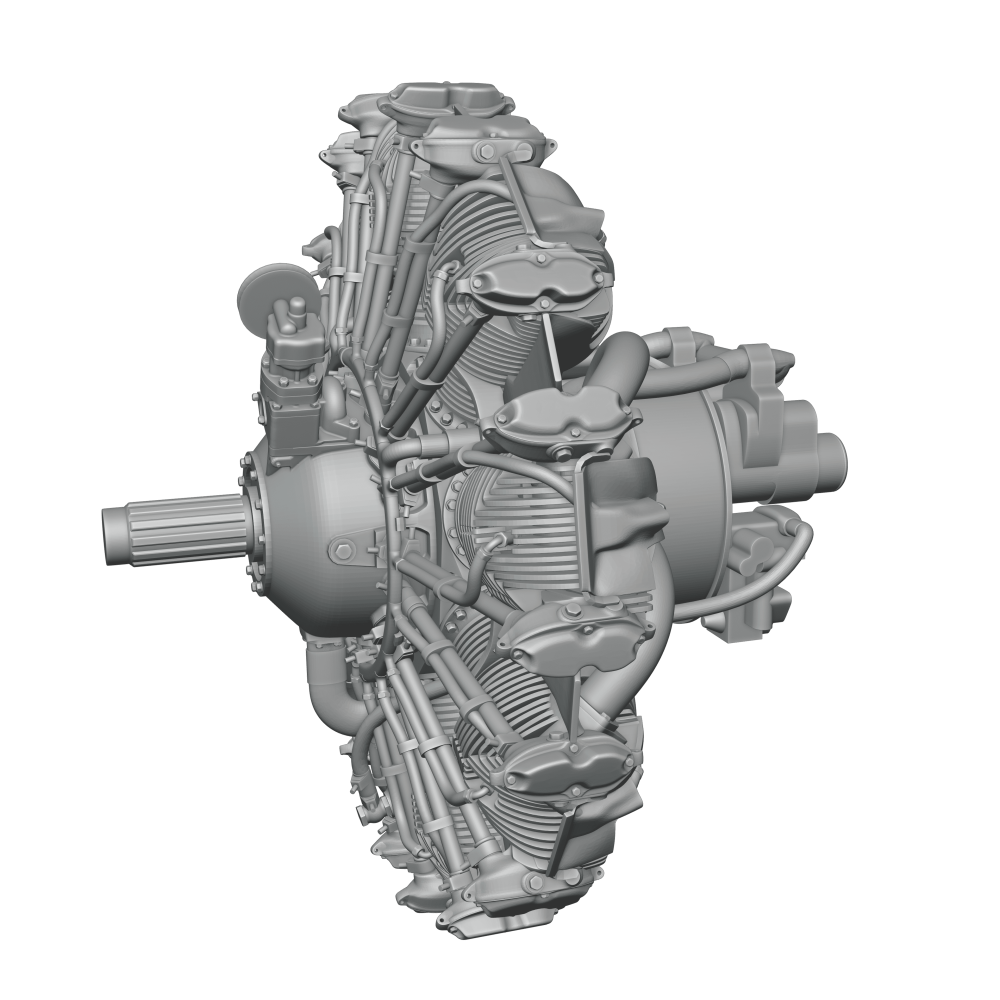 Printscale Wright R-1820 Cyclone Complete Set 2-Piece Psr72014 Scale 1: ...