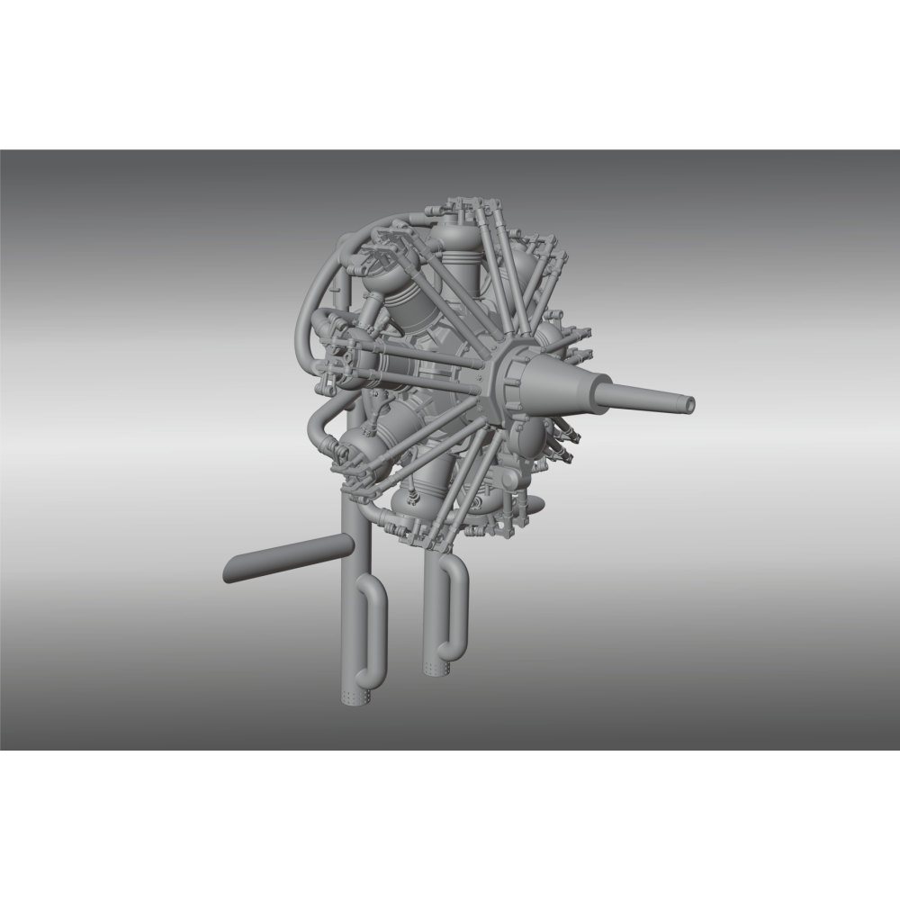 Salmson P9 Aircraft Engine PSR48043 1/48