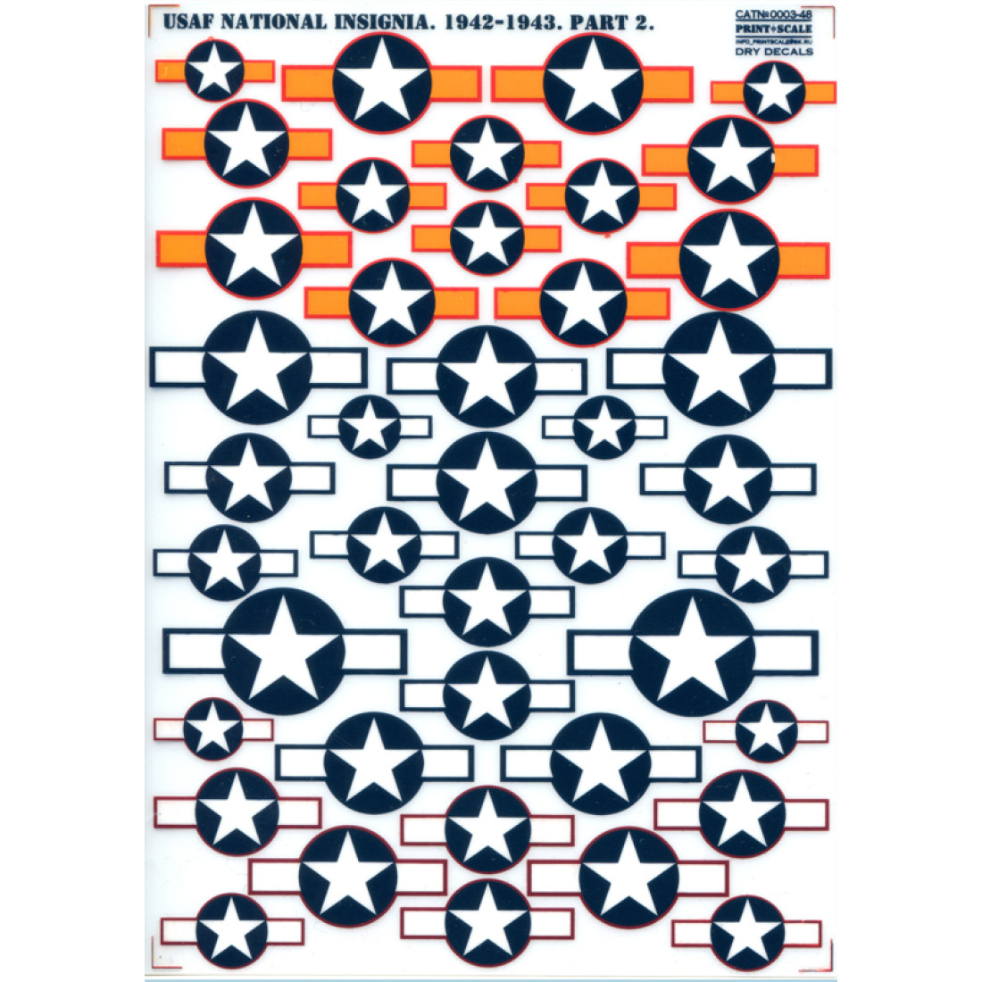 Buy 0003-48 VVS USAF National Insignia 1942-1943 Part 2 | Printscale ...