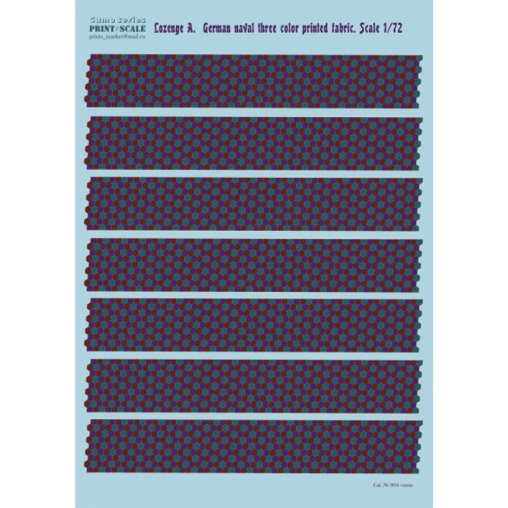 Lozenge A German Naval Three Color Printed Fabric - Shop at PrintScale ...