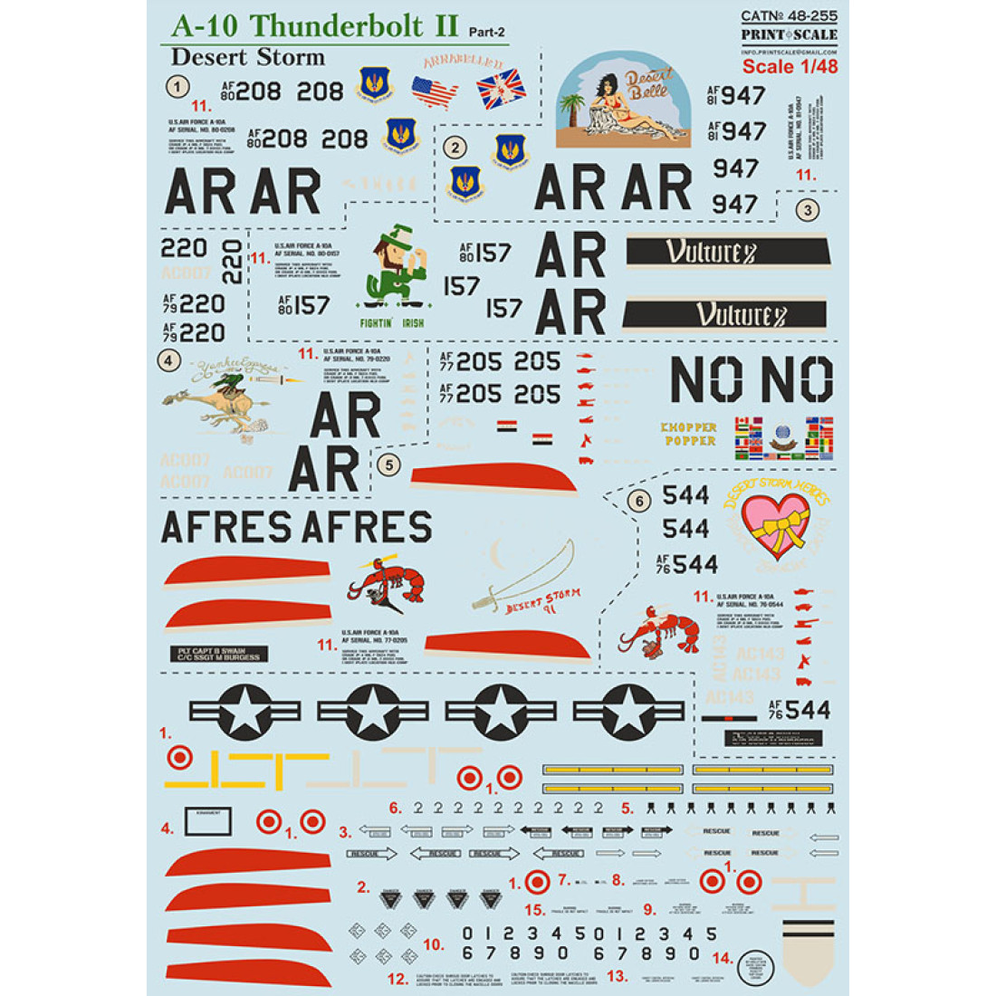 A-10 Thunderbolt II Part 2 / 48-255 / and 1. Annabelle II, Desert Belle ...