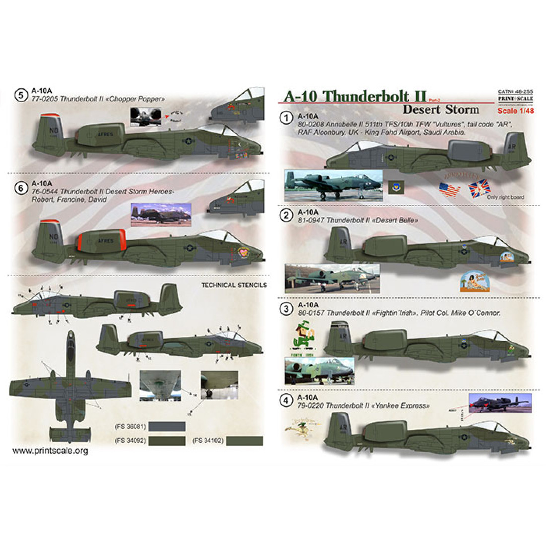 A-10 Thunderbolt II Part 2 / 48-255 / and 1. Annabelle II, Desert Belle ...