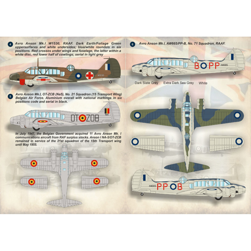 Avro Anson / 72-156 / Product Name: Avro Anson Mk.l, K6285/MW-F, No.321 ...