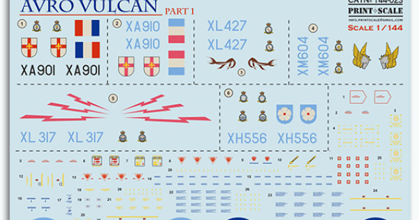 Avro Vulcan Part 1 / 144-023 - RAF Waddington 1962, Scale: 1/144