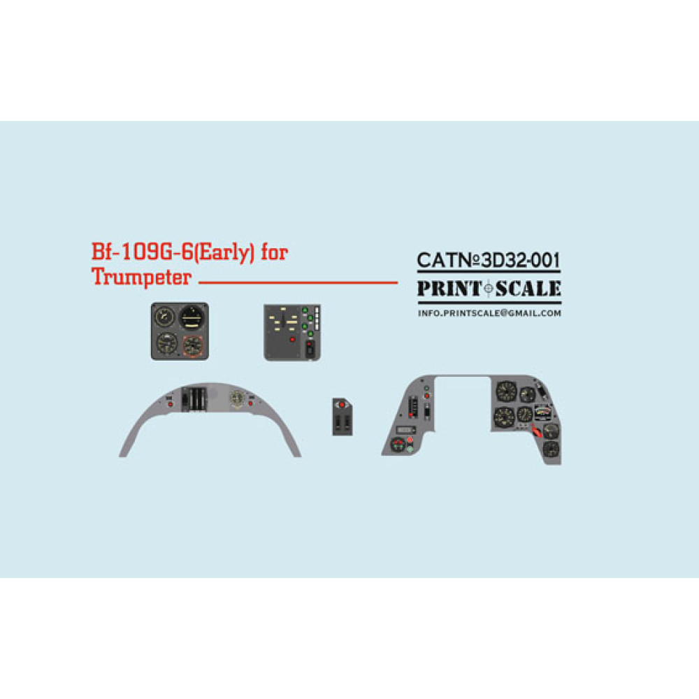 BF-109G-6 (Early) Model Kit for Trumpeter | 3D32-001 | Buy on Printscale.org, Scale: 1/32