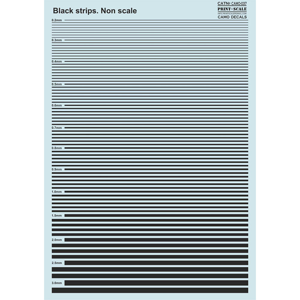 Printscale.org - Black Strips Non Scale 037 | Buy Online, Scale: Non scale
