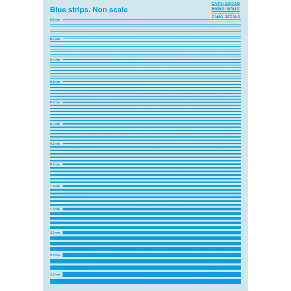 Blue Strips - Non Scale 040 | printscale.org, Scale: Non scale