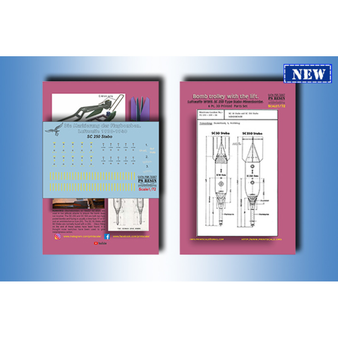 Bomb Trolley with Lift - PSR72007 Luftwaffe WWII SC 250 Type Stabo ...