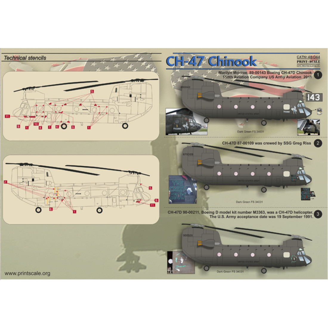 CH-47 Chinook Model Kit | Scale 1:48 | Marilyn Monroe 89-00143 | US ...