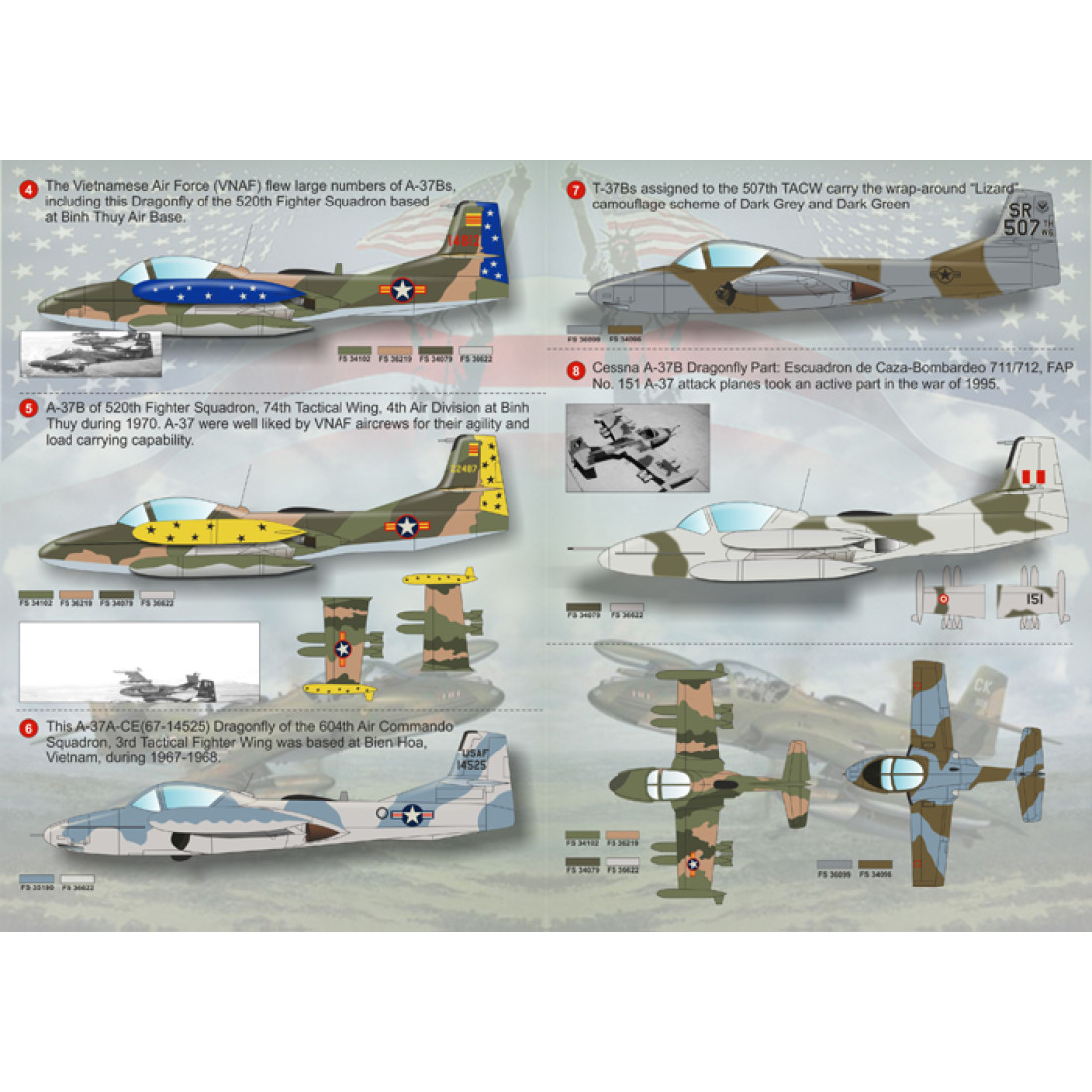 Cessna A/T-37 Dragonfly 48-076 - VNAF Fighter-Bomber Aircraft, Scale: 1/48