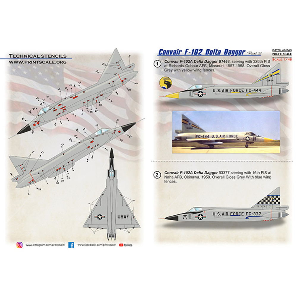 Convair F-102 Delta Dagger Part 2 / 48-243 - Overall Gloss Grey with ...