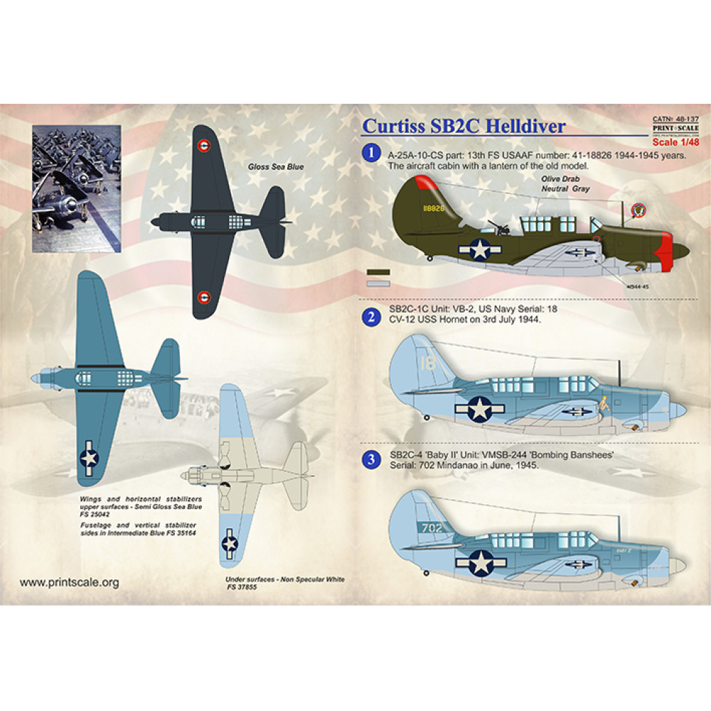 Buy Curtiss SB2C Helldiver 48-137 Model Kit at Print Scale, Scale: 1/48