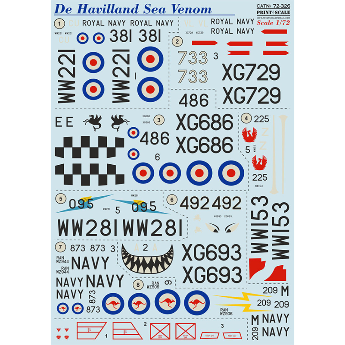 De Havilland Sea Venom / 72-326 /, Scale: 1/72 - Historic Naval ...