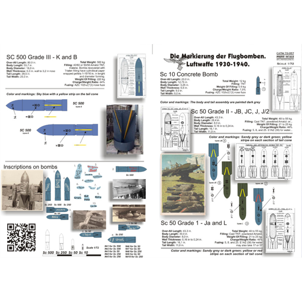 Die Markierung der Flugbomben.Luftwaffe 1930-1940 / 72-057 - Buy at ...