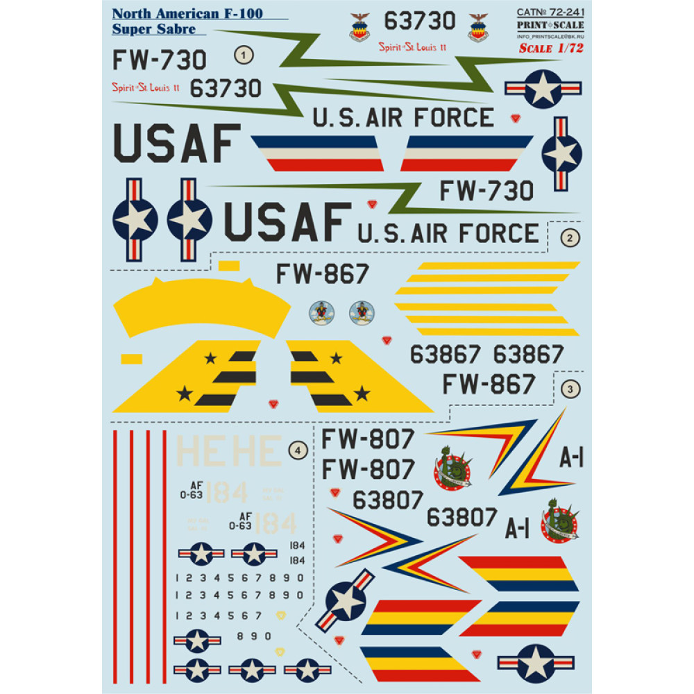 F-100 Super Sabre / 72-241 / Printed Scale Model - Buy Online ...
