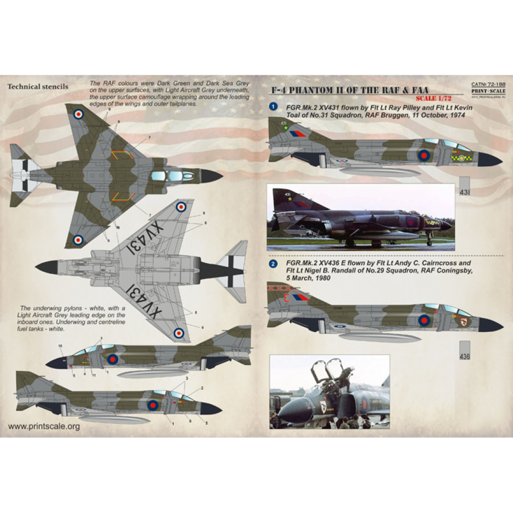 Buy F-4 Phantom II RAF & FAA / 72-188 Model Kit on Printscale.org ...