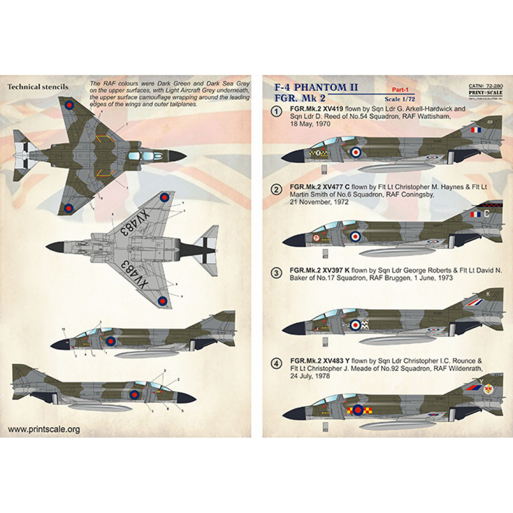 Buy F-4 Phantom II FGR.Mk 2 Part-1 / 72-280 model kit online at ...