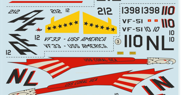 F-4 Phantom II US Navy Part 1 Decals 1/72 | Print Scale 72-265
