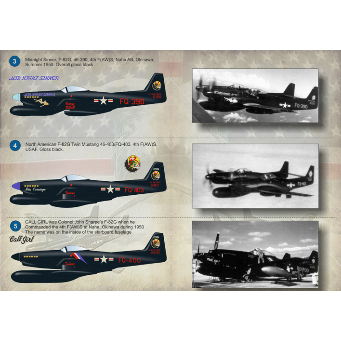 F-82 Twin Mustang Model Kits | North American F-82G Twin Mustang 46-363/FQ-383 | Gloss Black ...