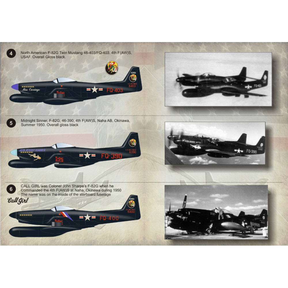 F-82 Twin Mustang Models - USAF Aircraft Decals | Printscale, Scale: 1/72