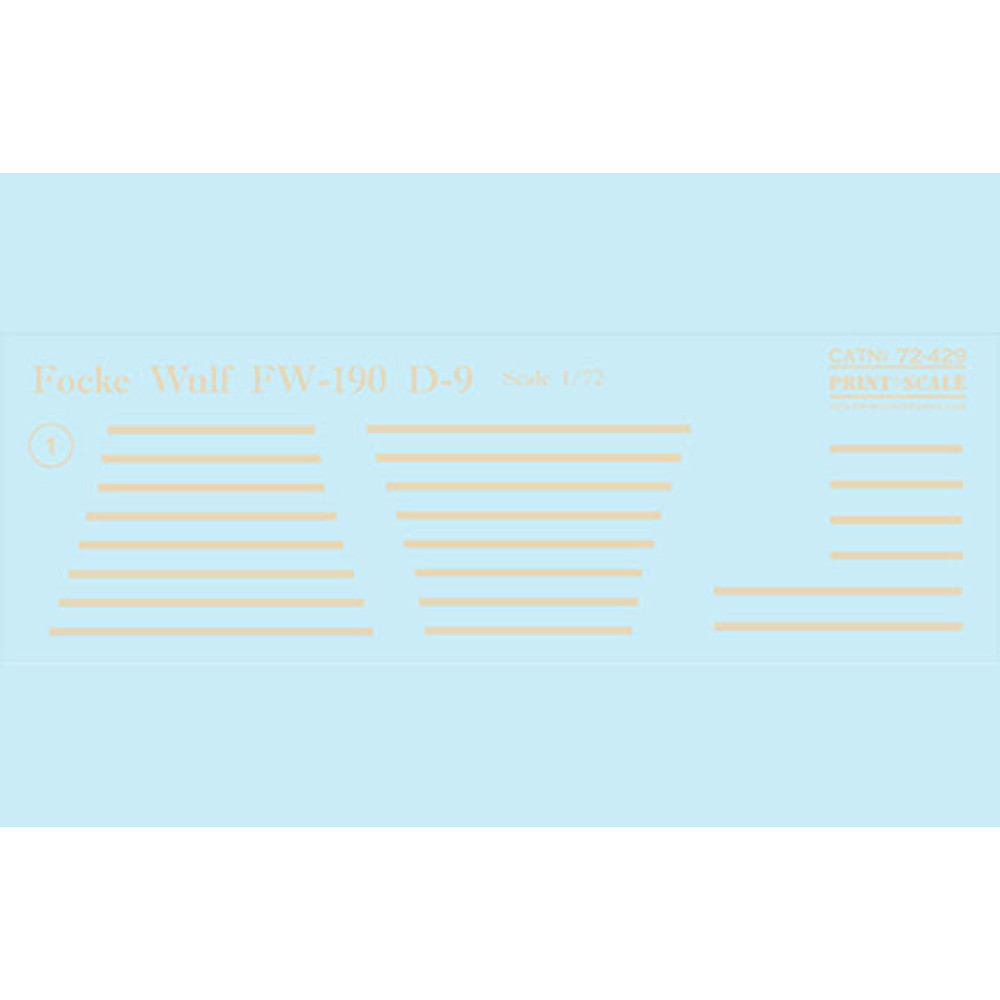 FW-190 D9 Model Kits - Various Units and Camouflage, Scale: 1/72