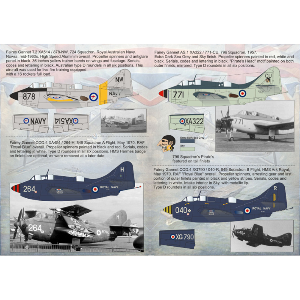 Fairey Gannet 72-069 / Fairey Gannet AS.1 XA340 / Fairey Gannet AEW.3 XL471 and more ...