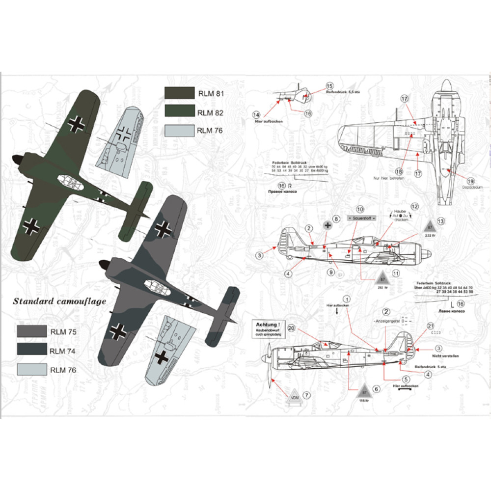 Focke-Wulf Fw 190 A-2–A-9 48-015 1/48 | WWII Luftwaffe Fighter Decals