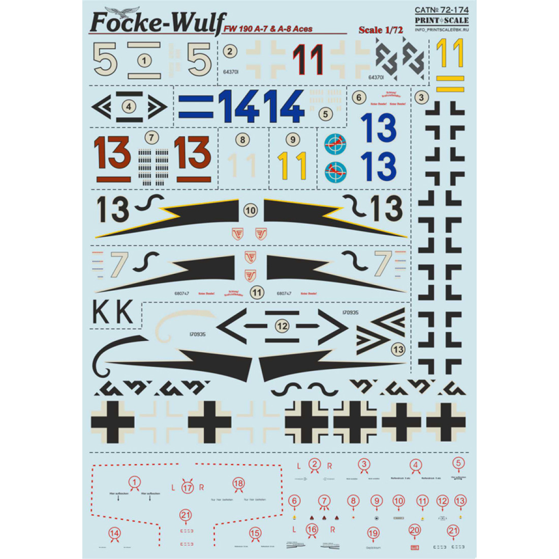 Focke-Wulf Fw 190 A-7 & A-8 - WWII Aircraft Models | Printscale.org ...