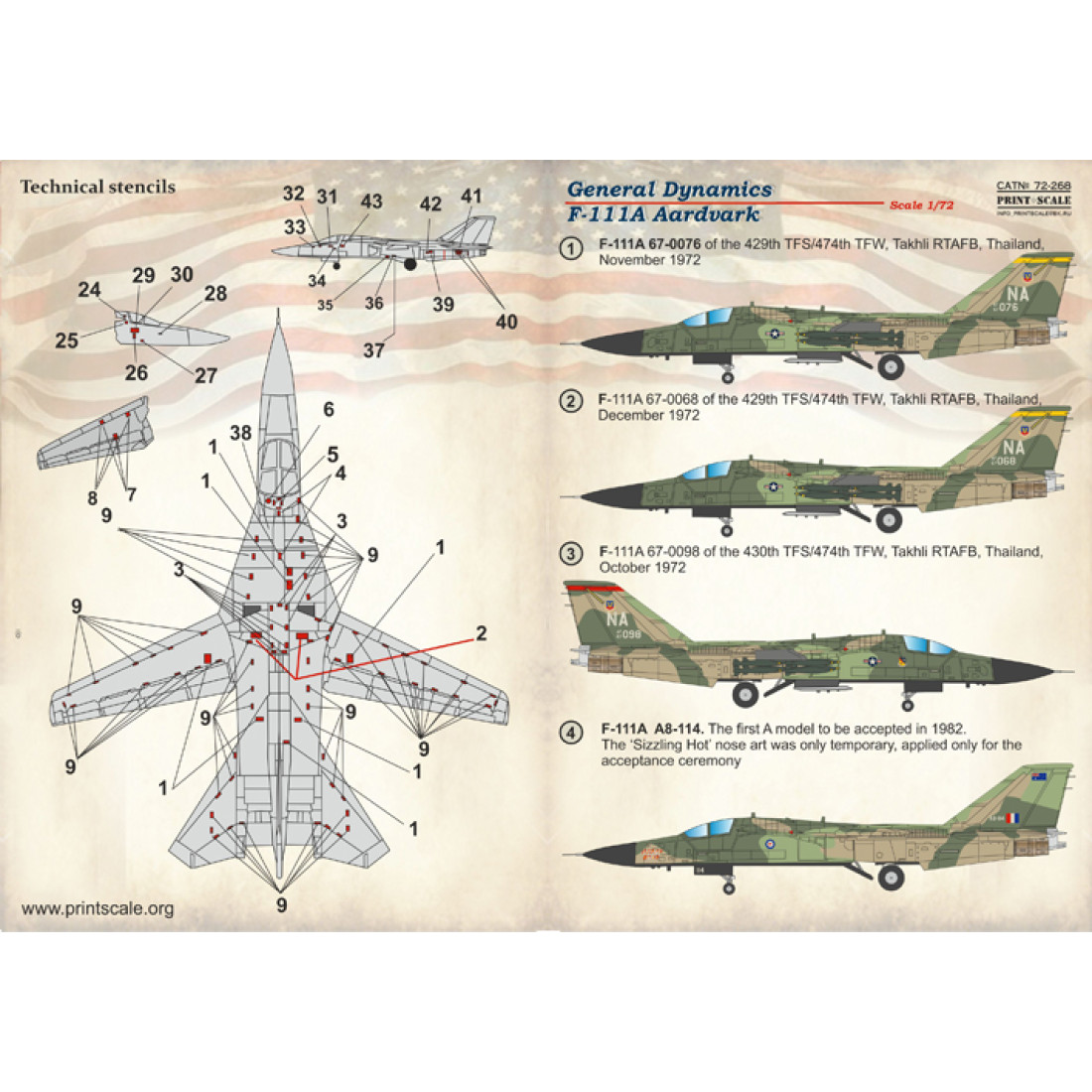 Buy General Dynamics F-111 Aardvark / 72-268 Scale Model Kits at ...