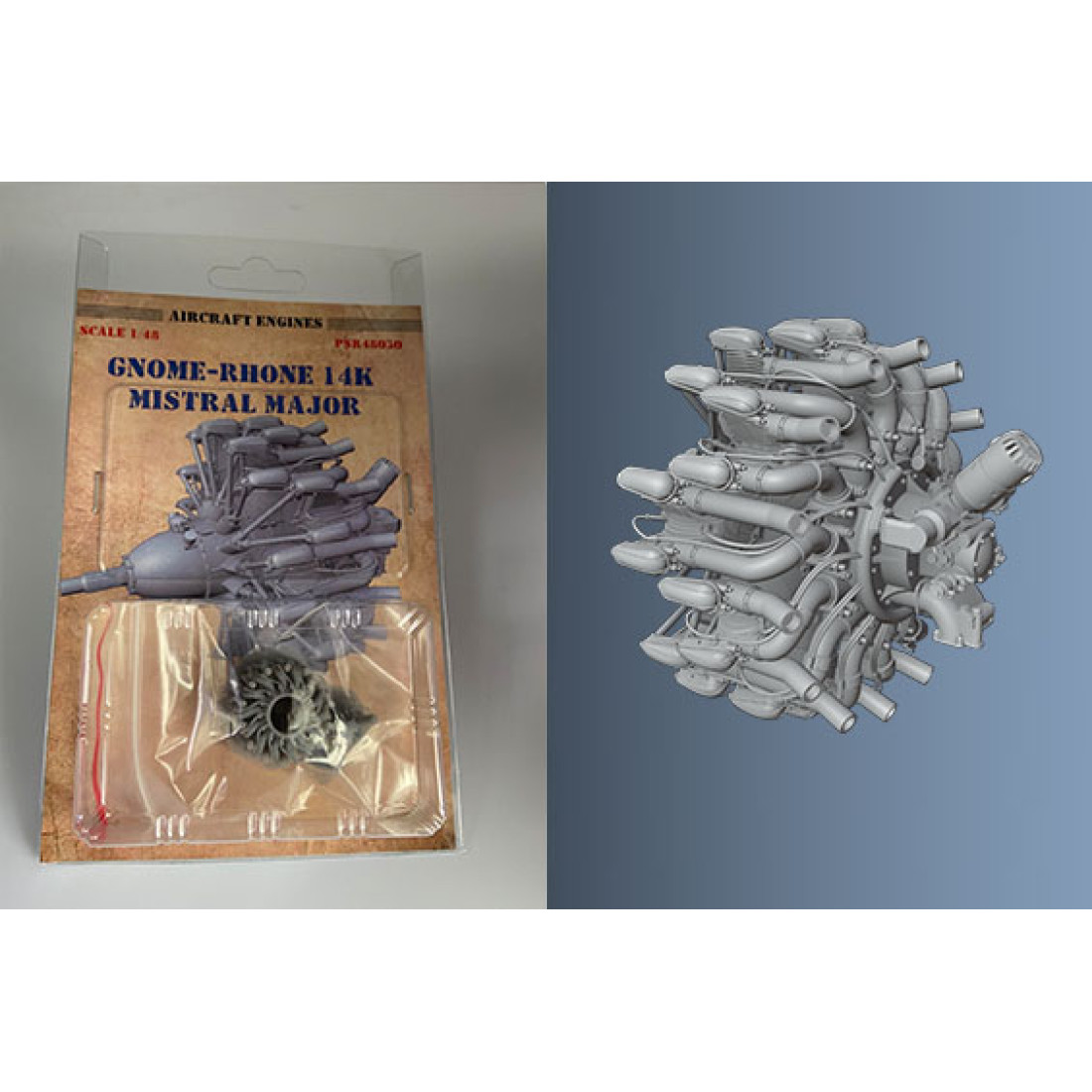 Gnome-Rhône 14K Mistral Major Aircraft Engine PSR48030 1/48