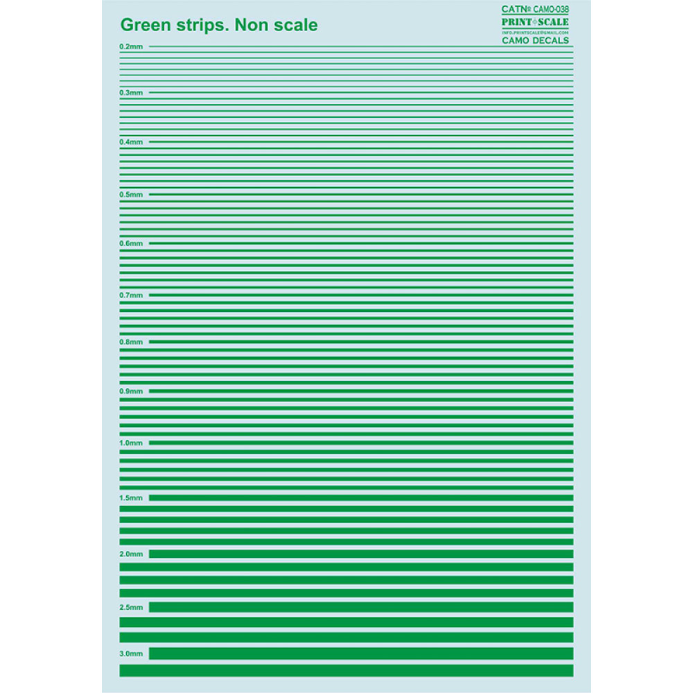 Get Green Strips | Non Scale / 038 | at PrintScale.org, Scale: Non scale
