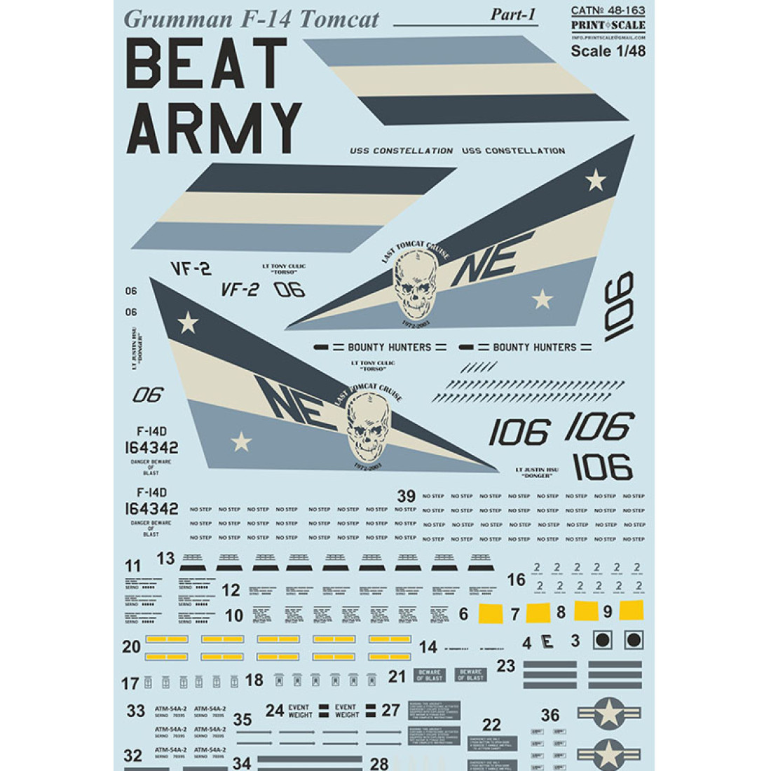 Grumman F-14 Tomcat Part 1 / 48-163 / and 1. F-14D Tomcat BuNo.164342 ...