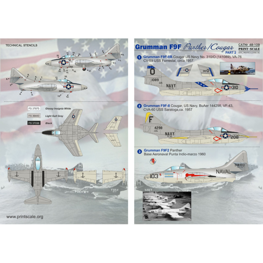Buy Grumman F9F Panther part-2 / 48-109 Model Kit on Printscale.org ...