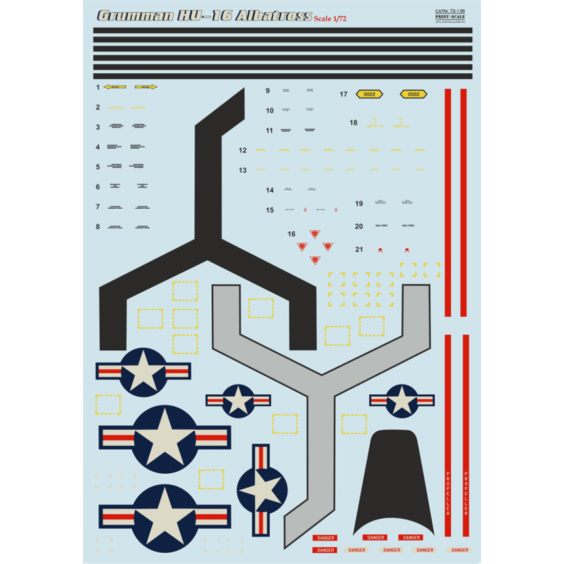 Grumman HU-16 Albatross 1:72 / 72-136 | Quality Decals at Printscale ...