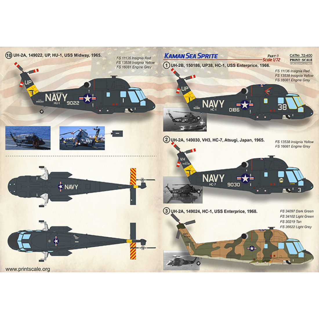 Kamon Sea Sprite Part 1 Model Kit - Various UH-2A/UH-2B Variants ...