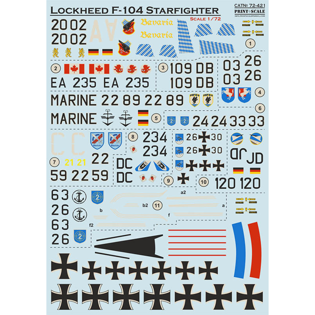 Lockheed F-104 Starfighter Model Kit - 1/72 Scale - Military Aircraft ...