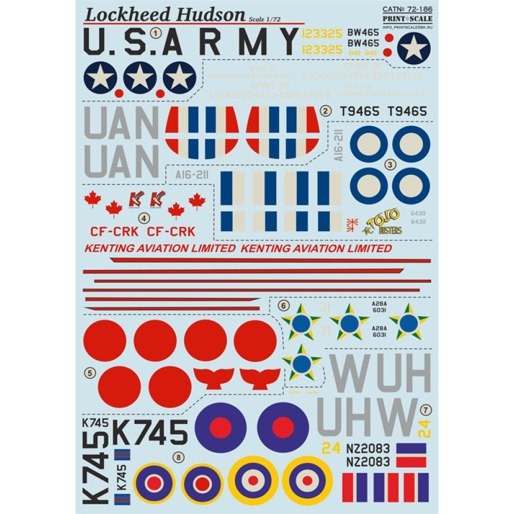 Lockheed Hudson / 72-186 / - Buy Scale Model Kits at PrintScale.org ...