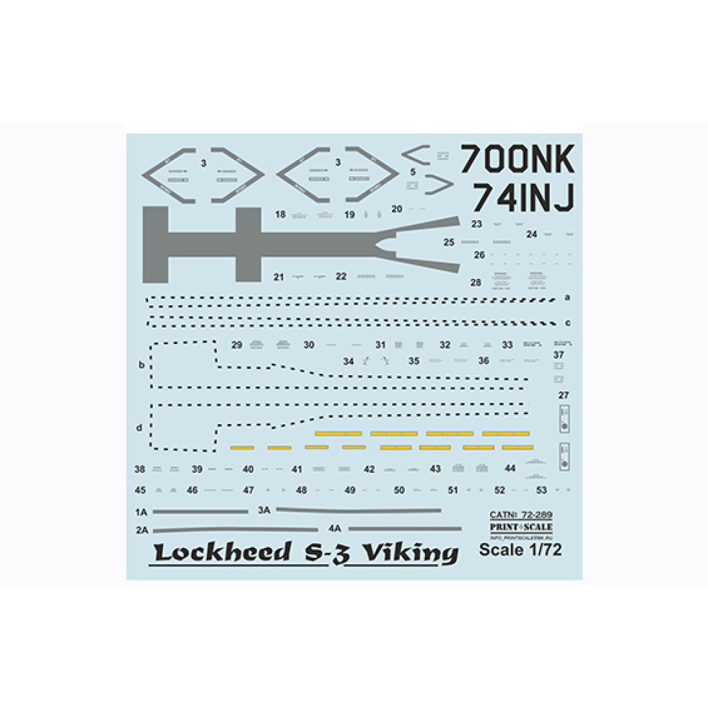 Lockheed S-3 Viking / 72-289 - Buy Scale Model Kit Online | PrintScale ...