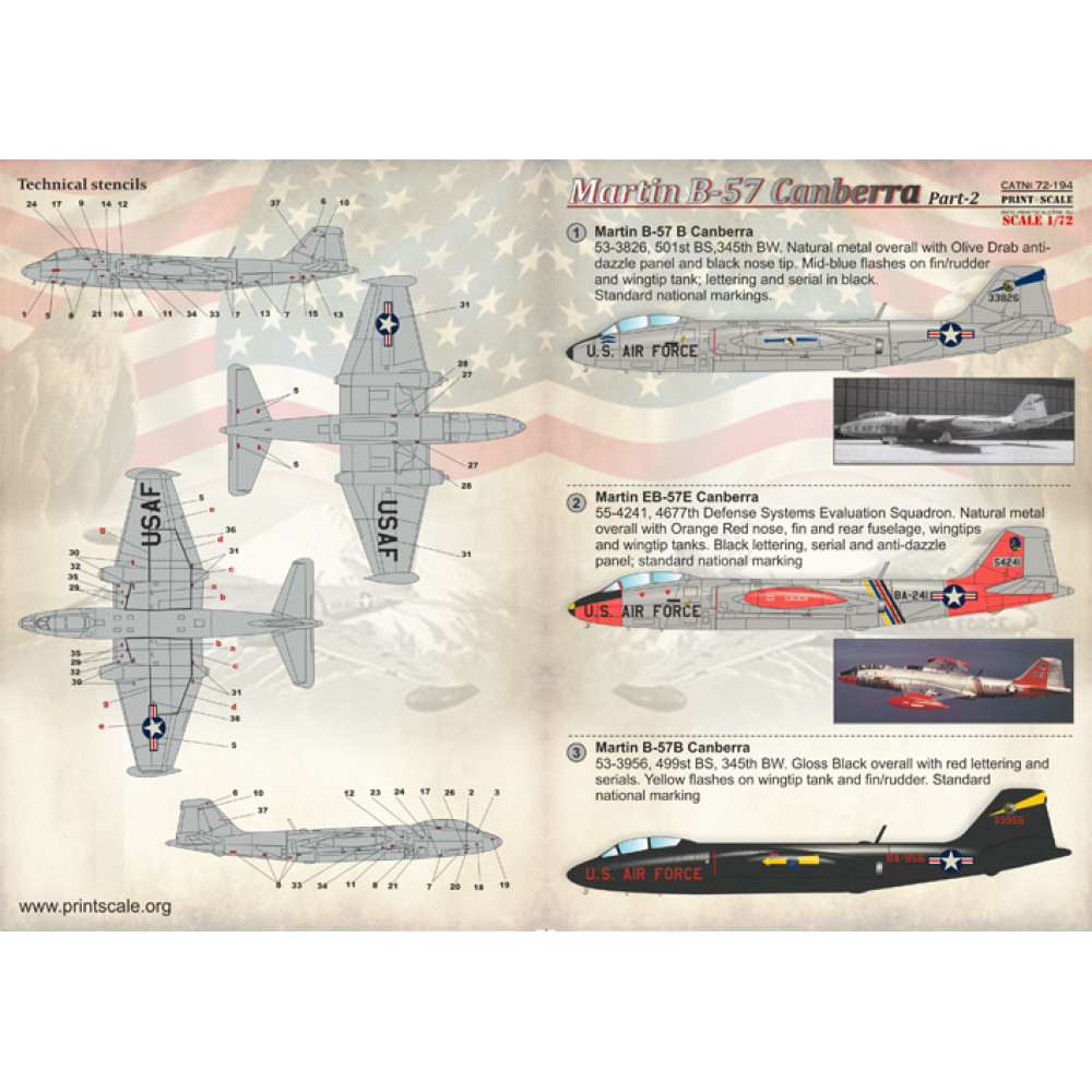 Buy Martin B-57 Canberra Part-2 / 72-194 Model Kit at PrintScale, Scale ...