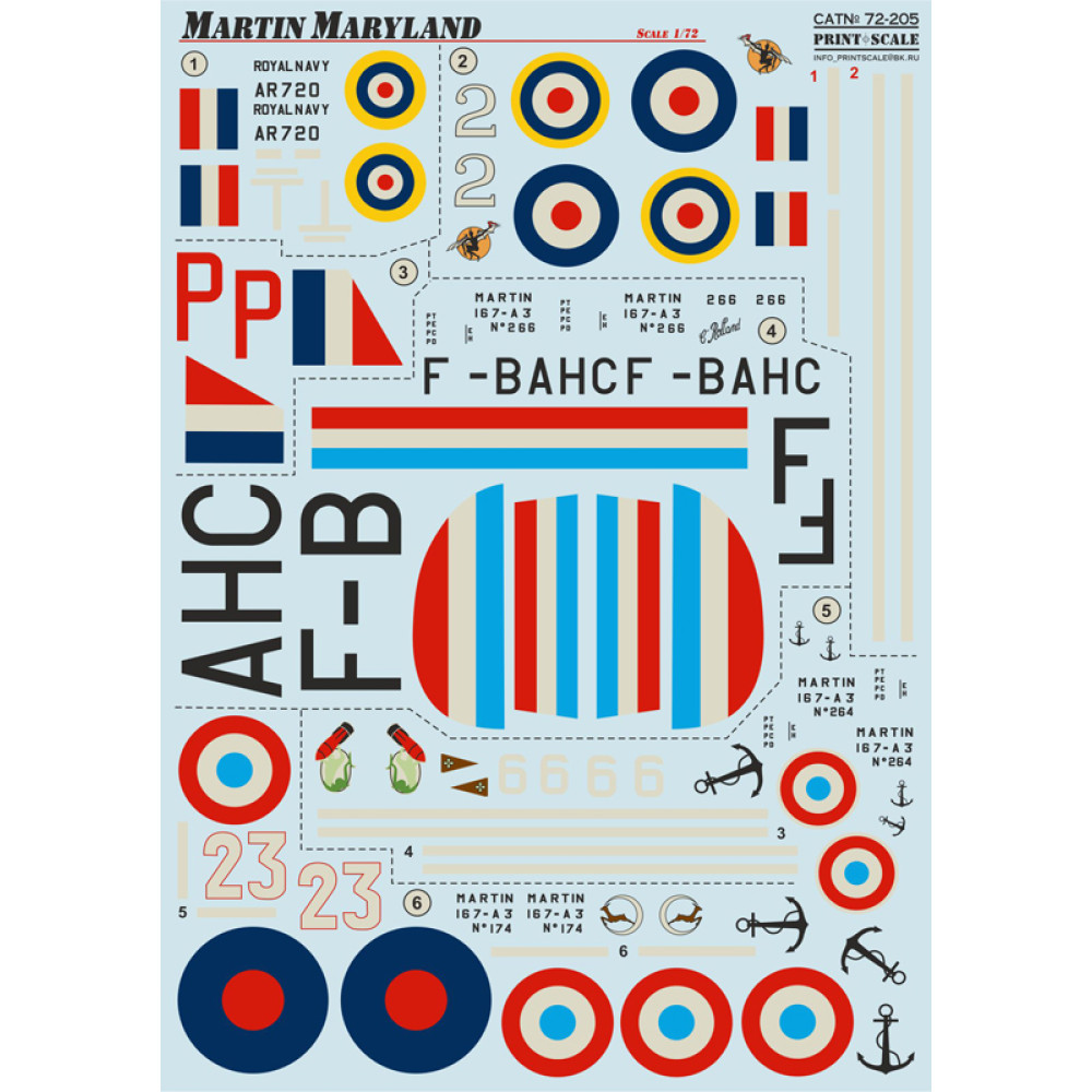 Martin Type 167 Maryland / 72-205 / and 1. Martin 167F Maryland Mk.I ...